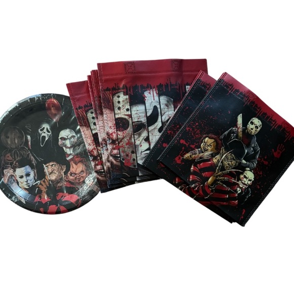 Party Supplies | Horror Movie Themed Party Plates And Goodie Bags ...